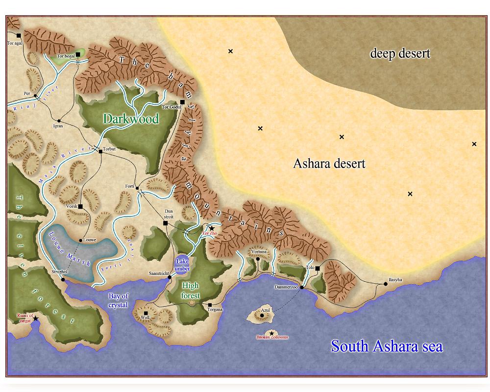 Regional map South West Ashara desert — ProFantasy Community Forum